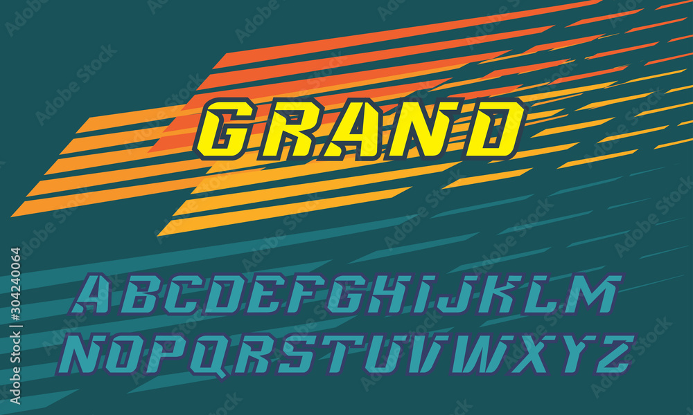 Sport Modern Alphabet Font. Typography urban style fonts for technology ...