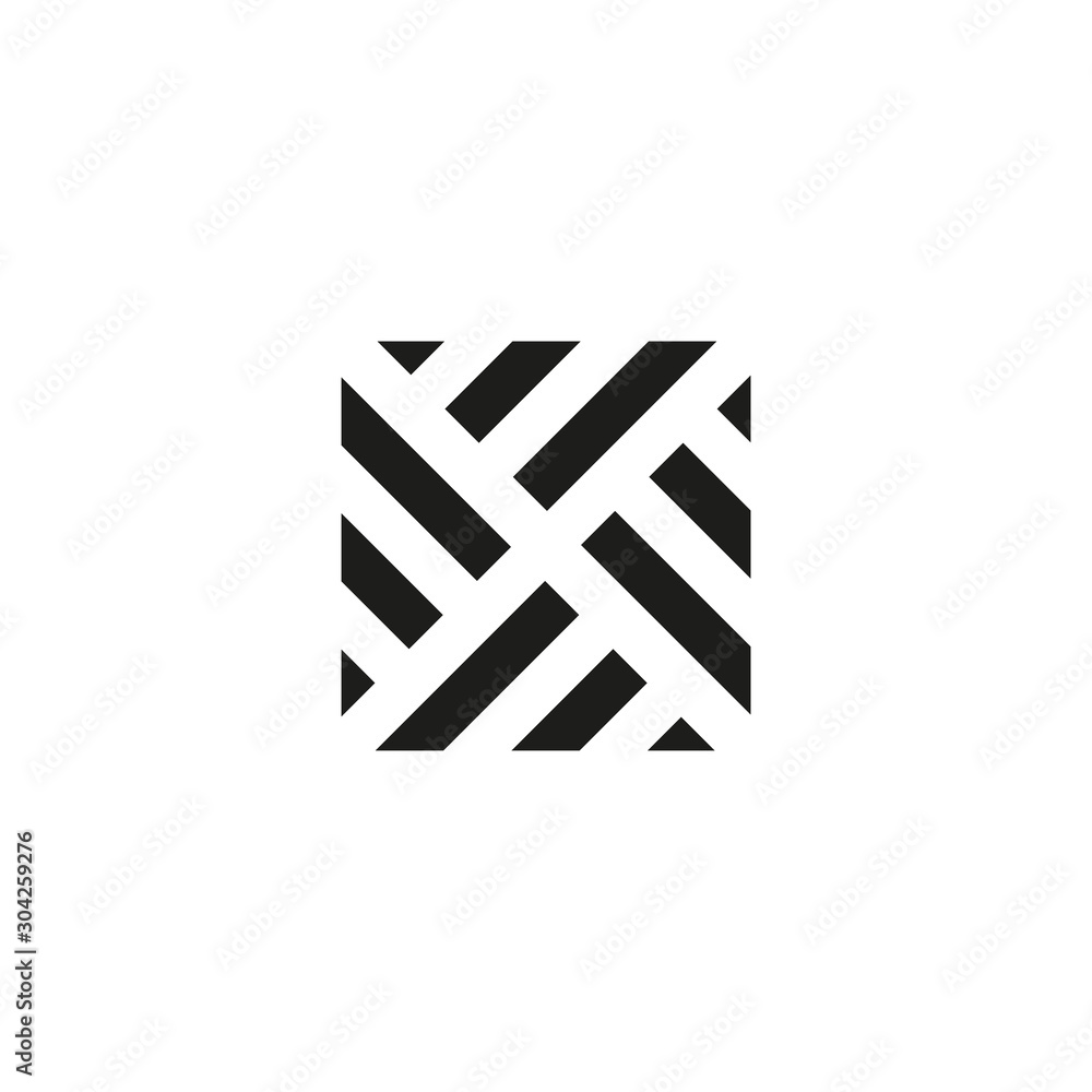 Logo design with woven icon Stock Vector | Adobe Stock