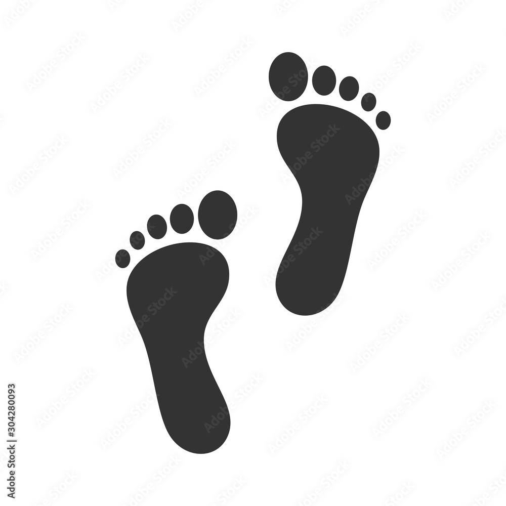 human footprint icon vector design symbol Stock Vector | Adobe Stock