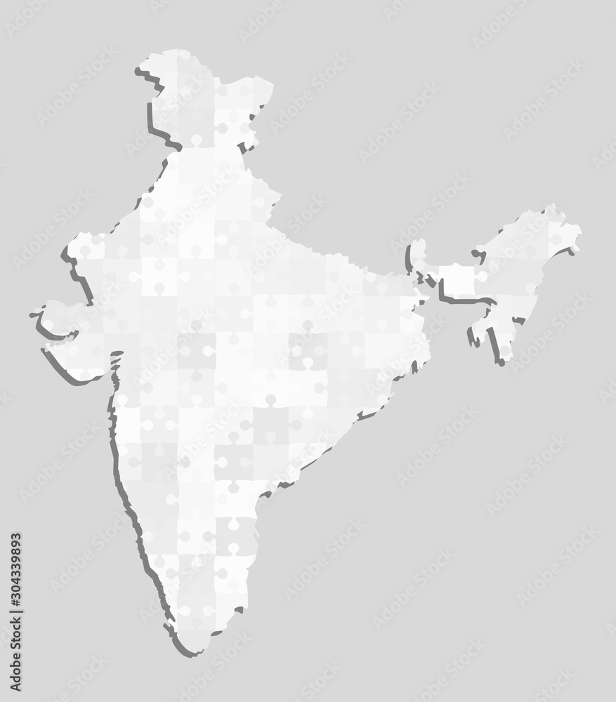 India country map with puzzle pieces vector Stock Vector | Adobe Stock
