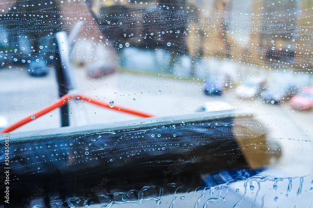 Window cleaning using telescopic water brush and wash system ...