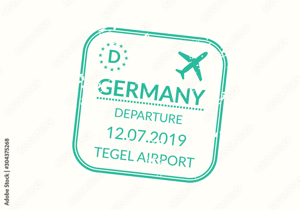 Germany Passport stamp. Visa stamp for travel. Berlin international ...