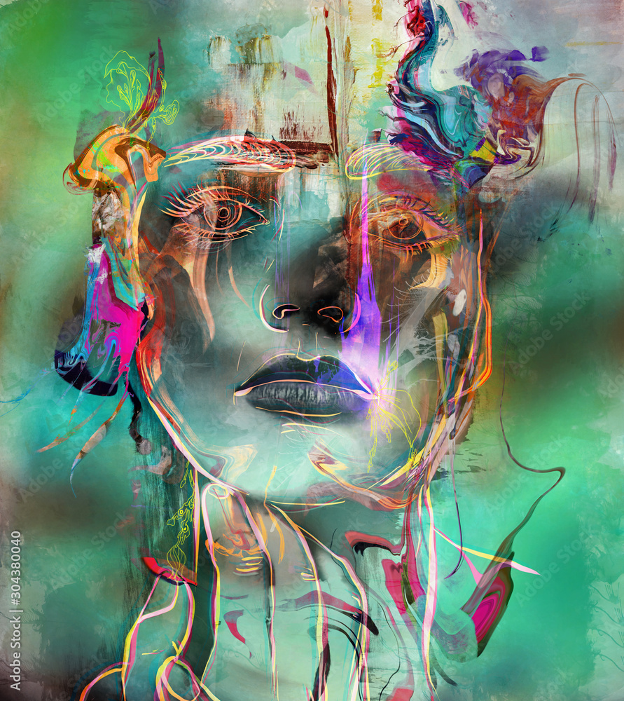 Beautiful Portraits featuring Nature and Life Stock Illustration ...