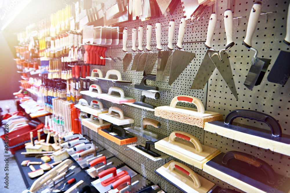 Building tools in store Stock Photo | Adobe Stock
