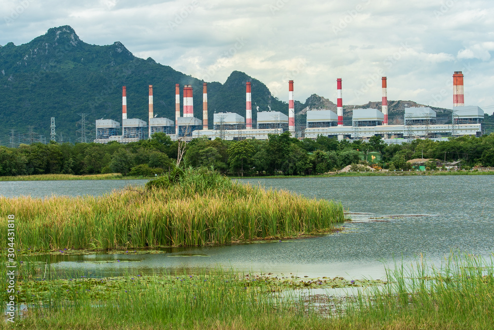 Thermal power plant. Mae Moh coal power plant in Lampang Thailand ...