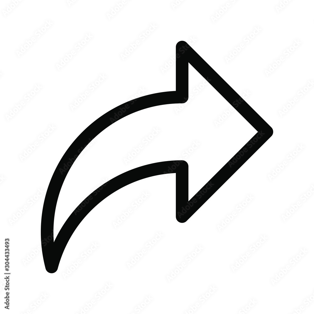 Share arrow icon. publish arrow symbol. right arrow vector. social ...