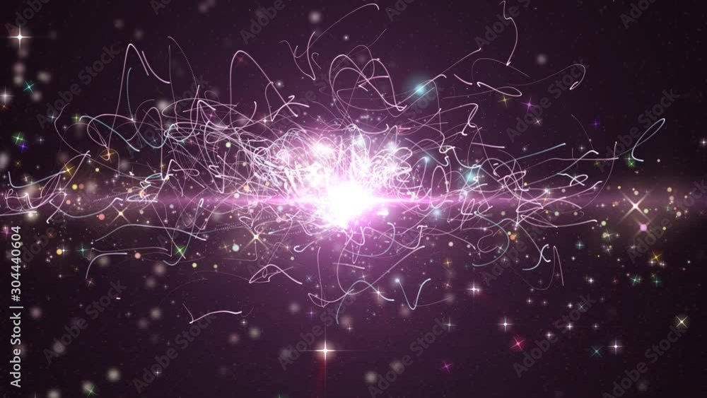 Space pink background with particles. Space pink dust with stars on ...