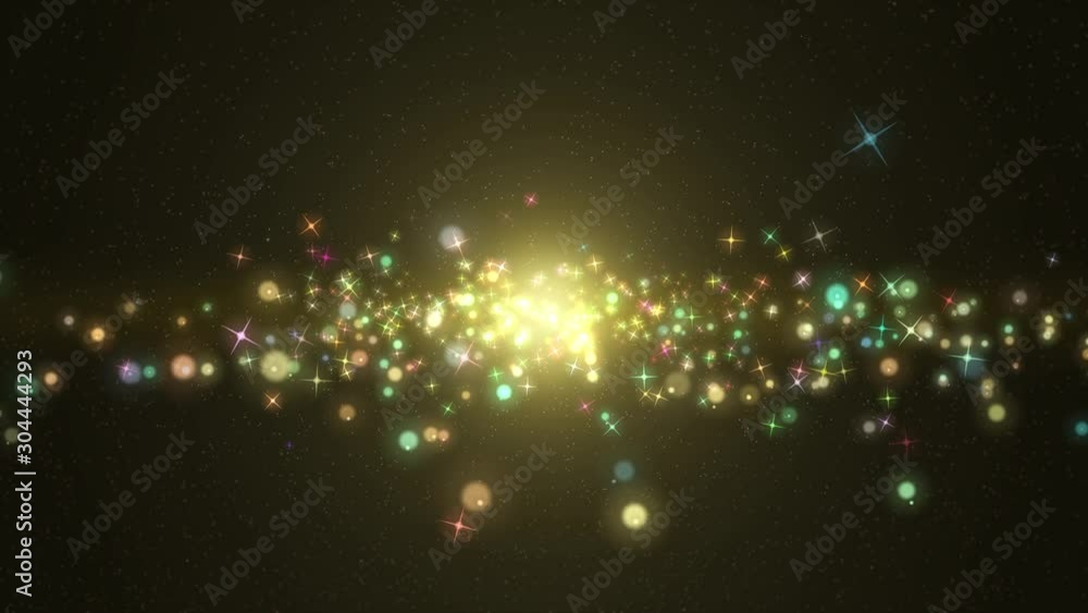 Stockvideon Space gold background with stars. Background gold movement ...