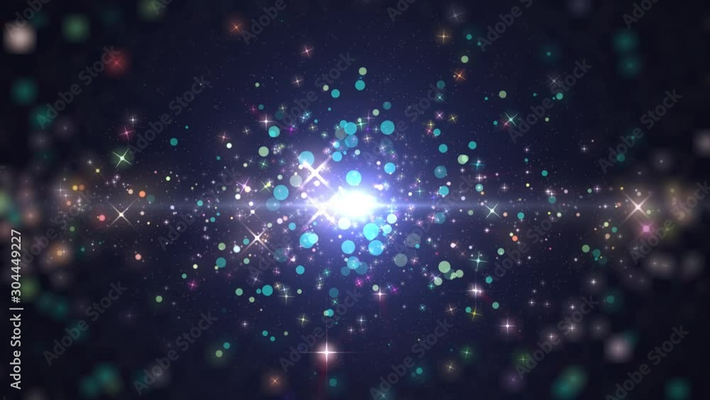 Space blue background with particles. Space azure dust with stars on ...
