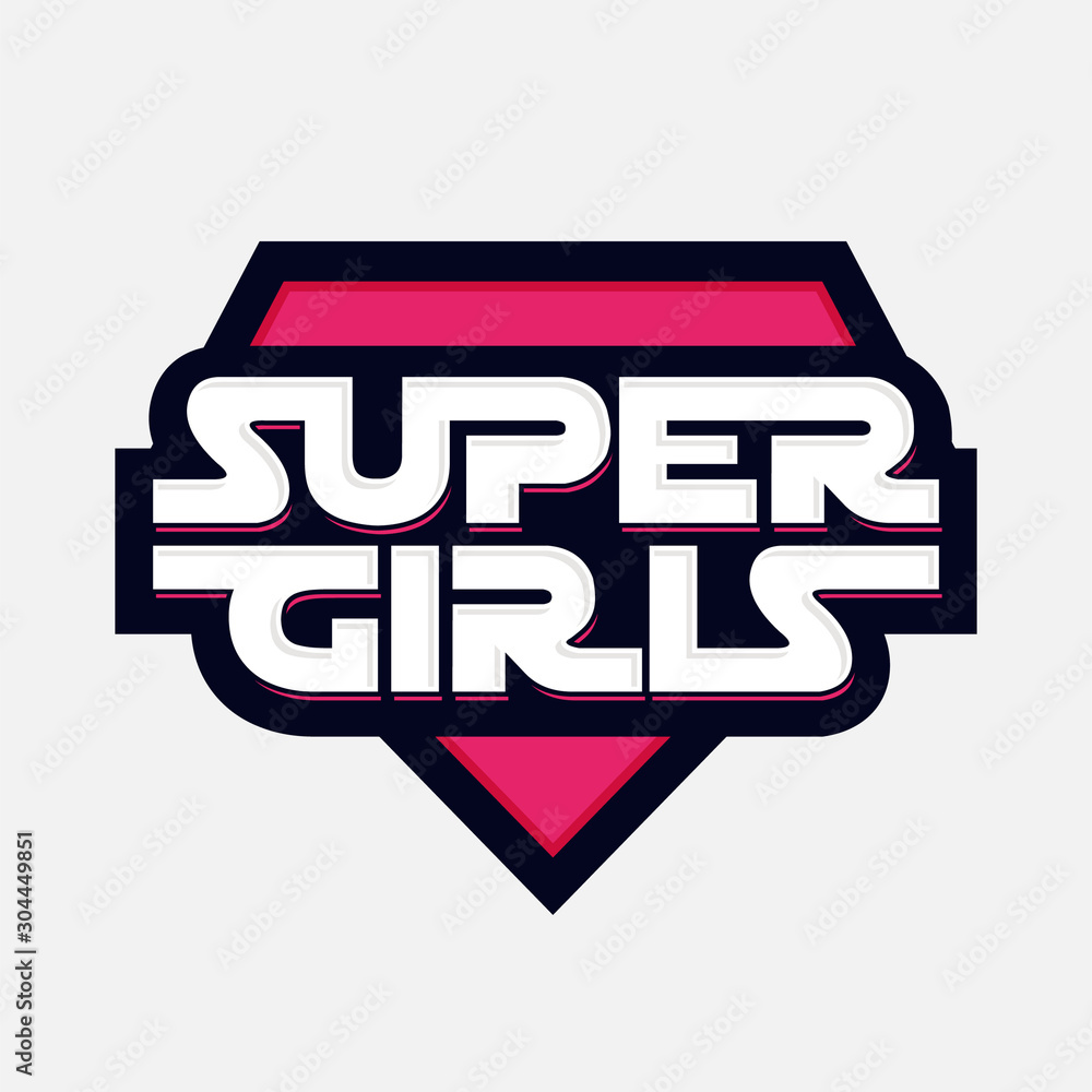 super girl slogan text for fashion print and other uses Stock Vector ...