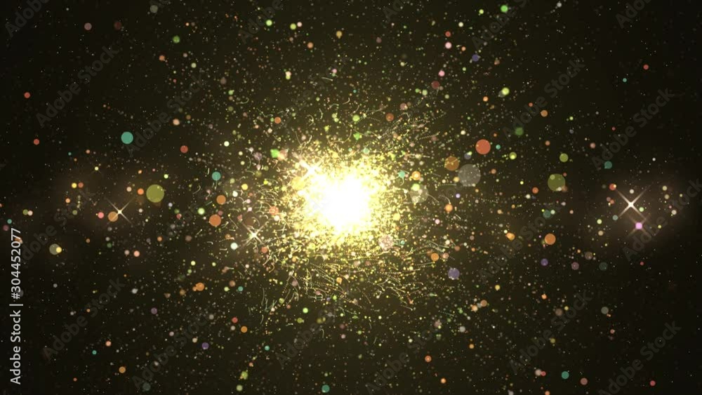 Space gold background with stars. Background gold movement. Universe ...