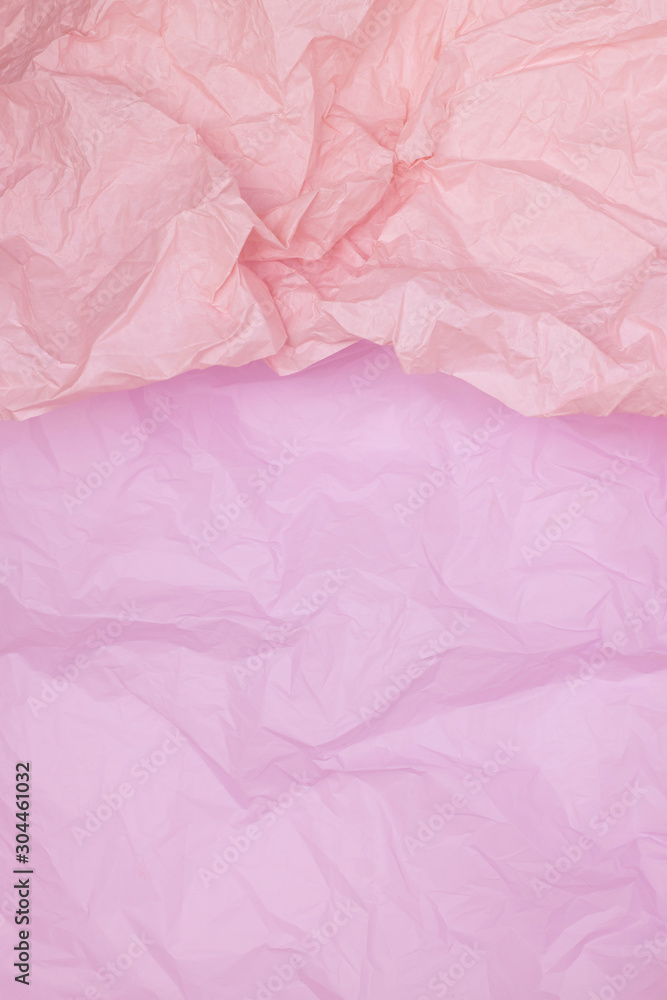 Two-tone pink crumpled paper texture, pink background, wallpaper ...