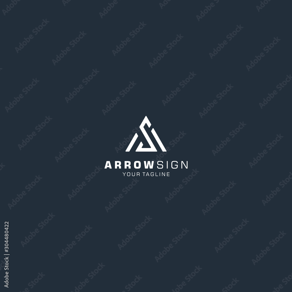 Arrow Sign Logo design Template Stock Vector | Adobe Stock