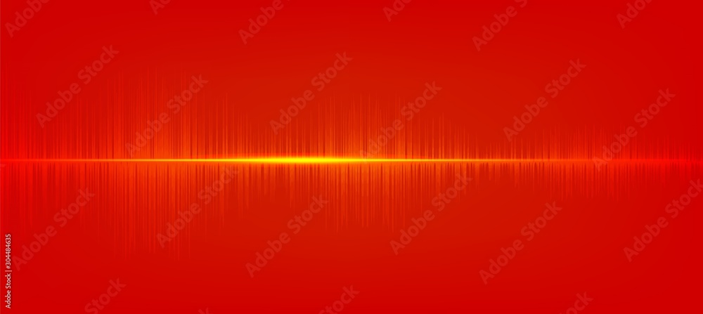 Orange Digital Sound Wave Background,technology and earthquake wave ...