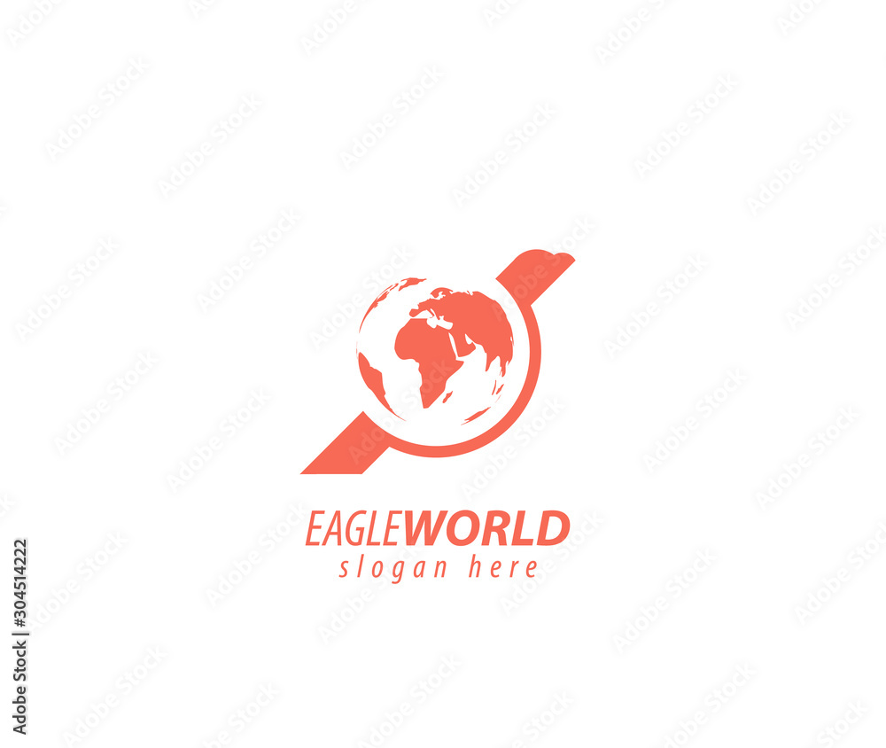 Eagle world logo design Stock Vector | Adobe Stock