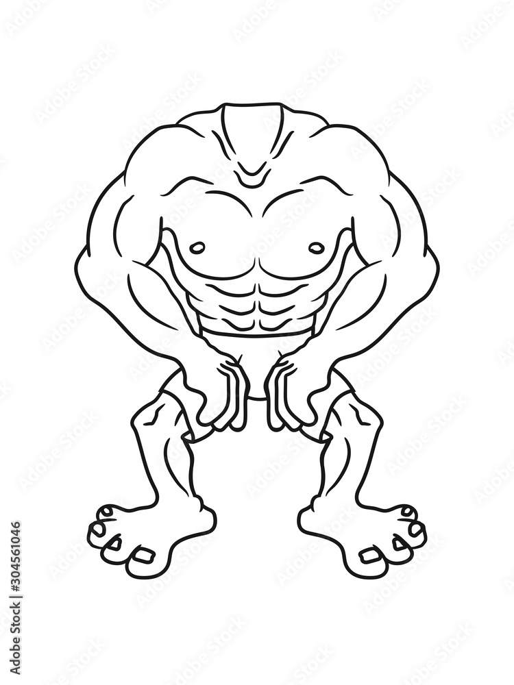 muskel monster bodybuilder Stock Illustration | Adobe Stock