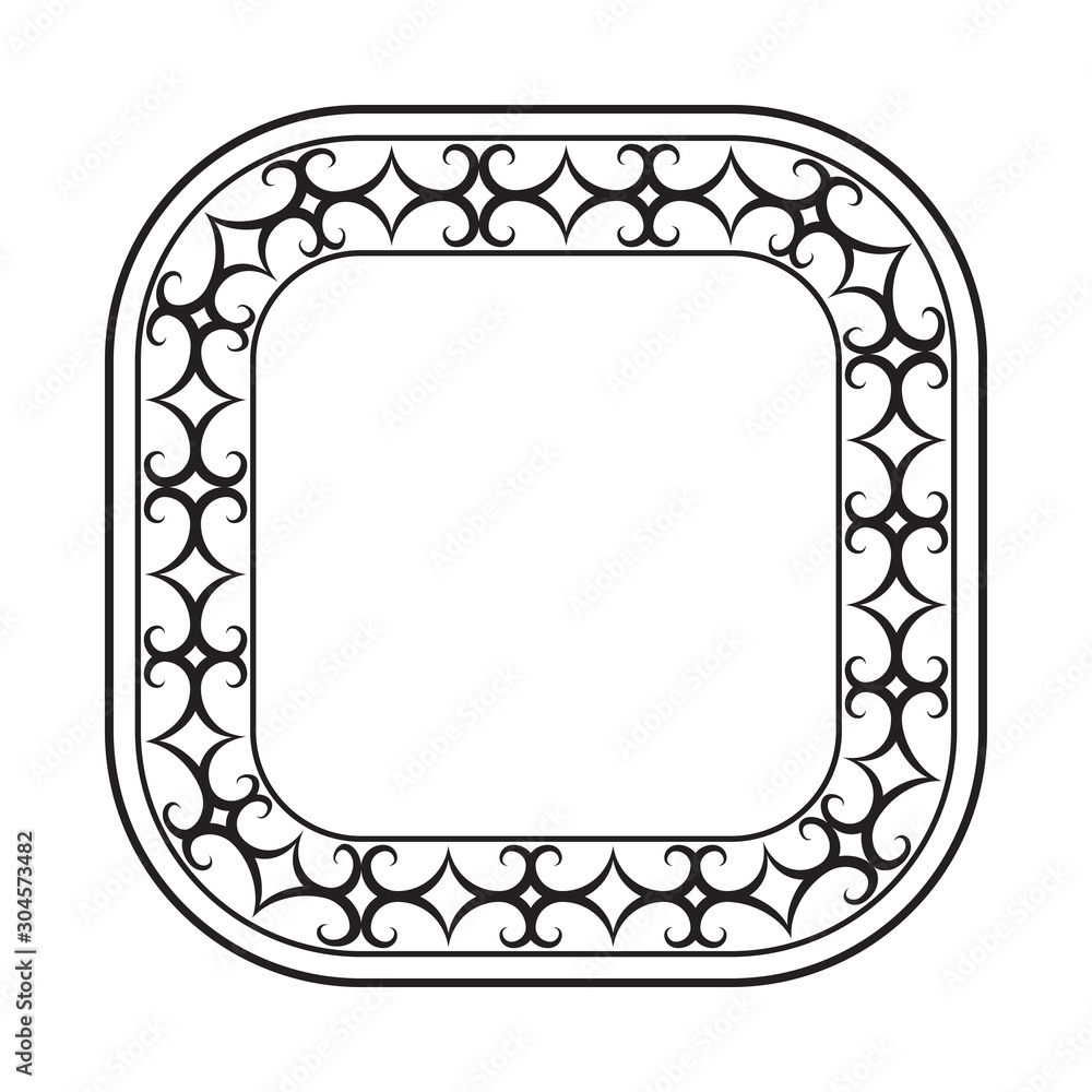 Blank White Box With Black Border