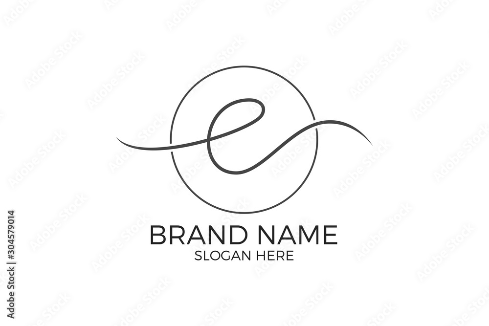 Simple Elegant Initial Letter Type C Logo Sign Symbol Icon, hand ...