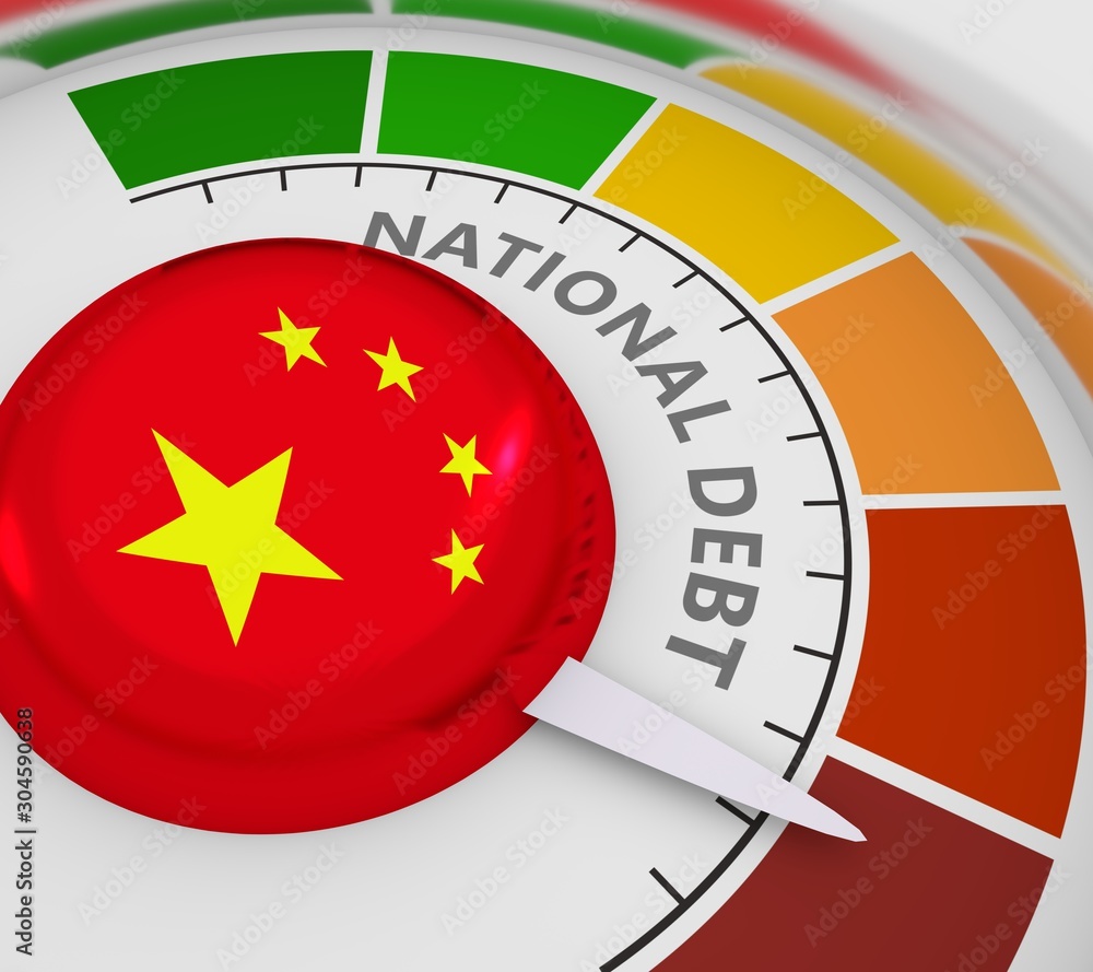 Cholesterol meter read high level of national debt result. Color scale ...