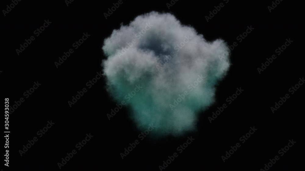 Big Explosion Bomb chrome key High Smoke Green Screen 3D Rendering ...