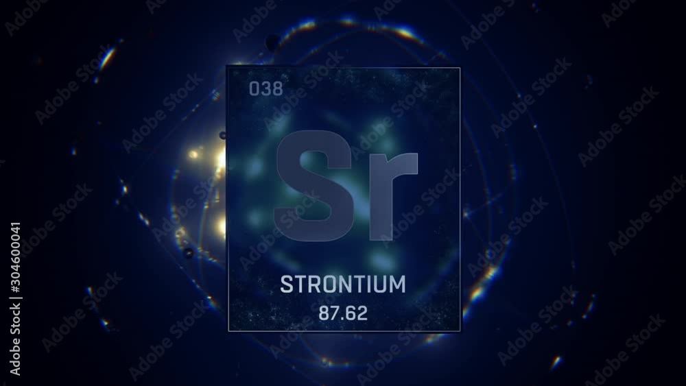 Vidéo Stock Strontium as Element 38 of the Periodic Table. Seamlessly ...