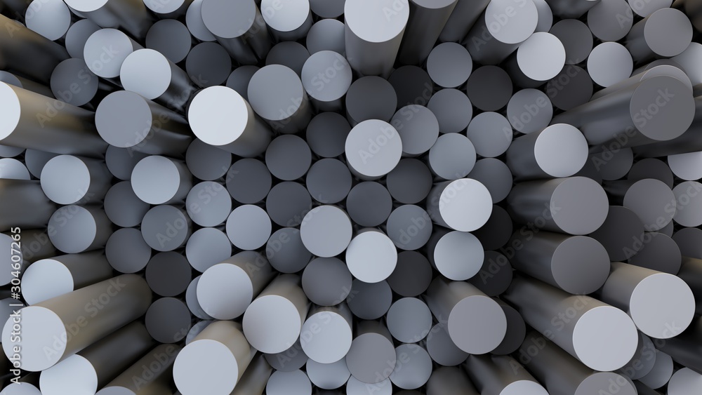 Abstract 3D illustration of colorful cylinders background Stock ...