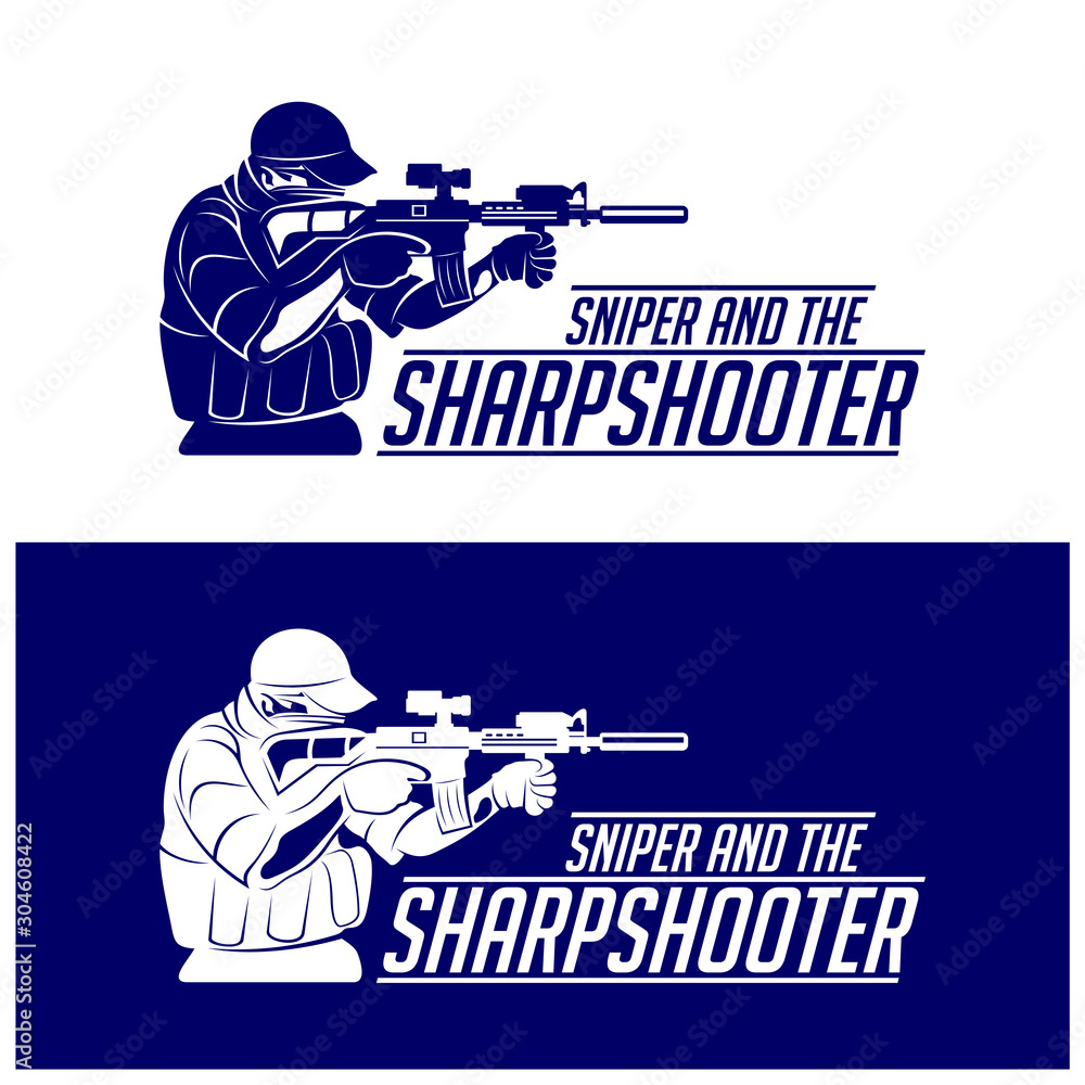 Sniper vector logo design concept style, Sharpshooter Style Concept ...