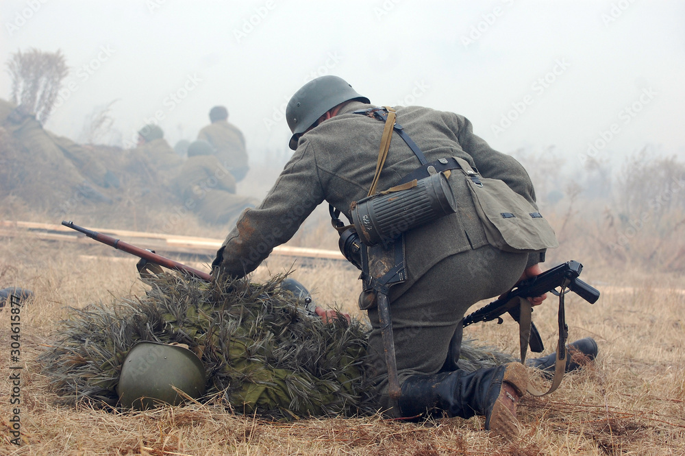 German Wehrmacht infantry soldier In World War II Stock Photo | Adobe Stock