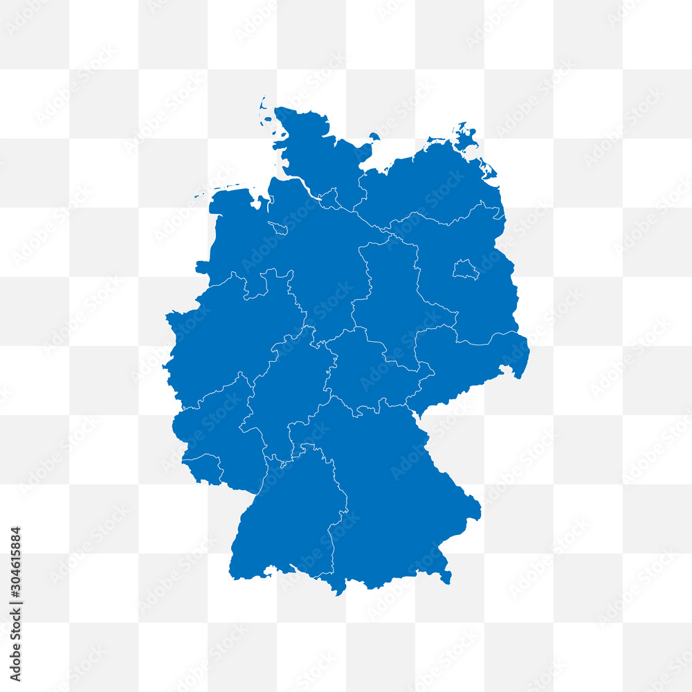 Germany map on transparent background. Vector illustration. Stock ...