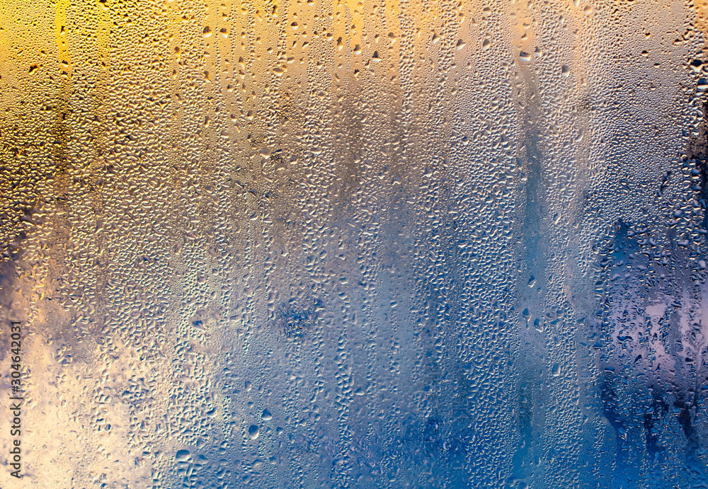 A foggy window at sunset as an abstract background Stock Photo | Adobe ...