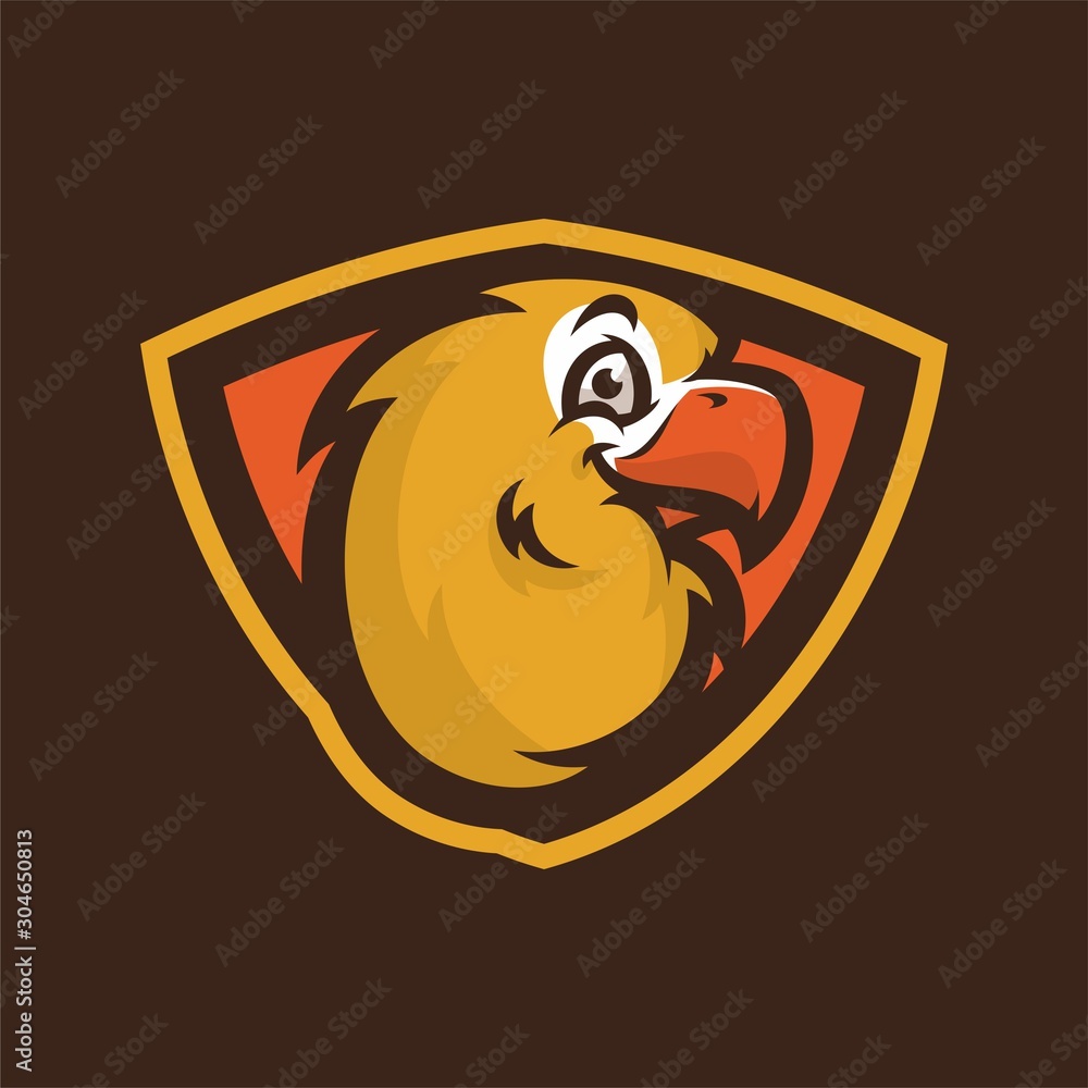 bird mascot head vector logo badges Stock Vector | Adobe Stock