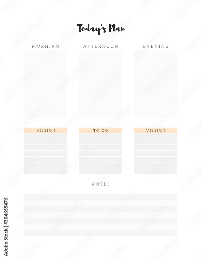 Today planner sheet, Daily working planner, To-do planner sheet, Daily ...