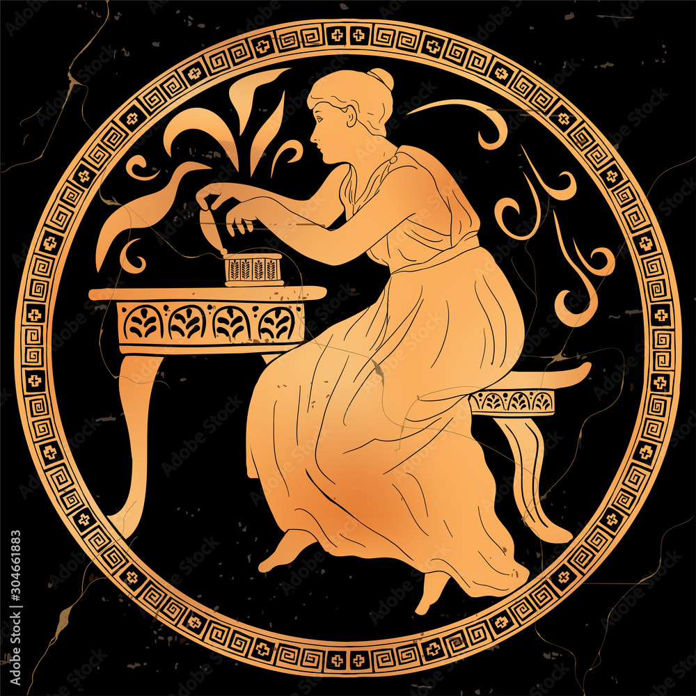 The ancient Greek goddess Pandora opens a box and frees evil powers ...