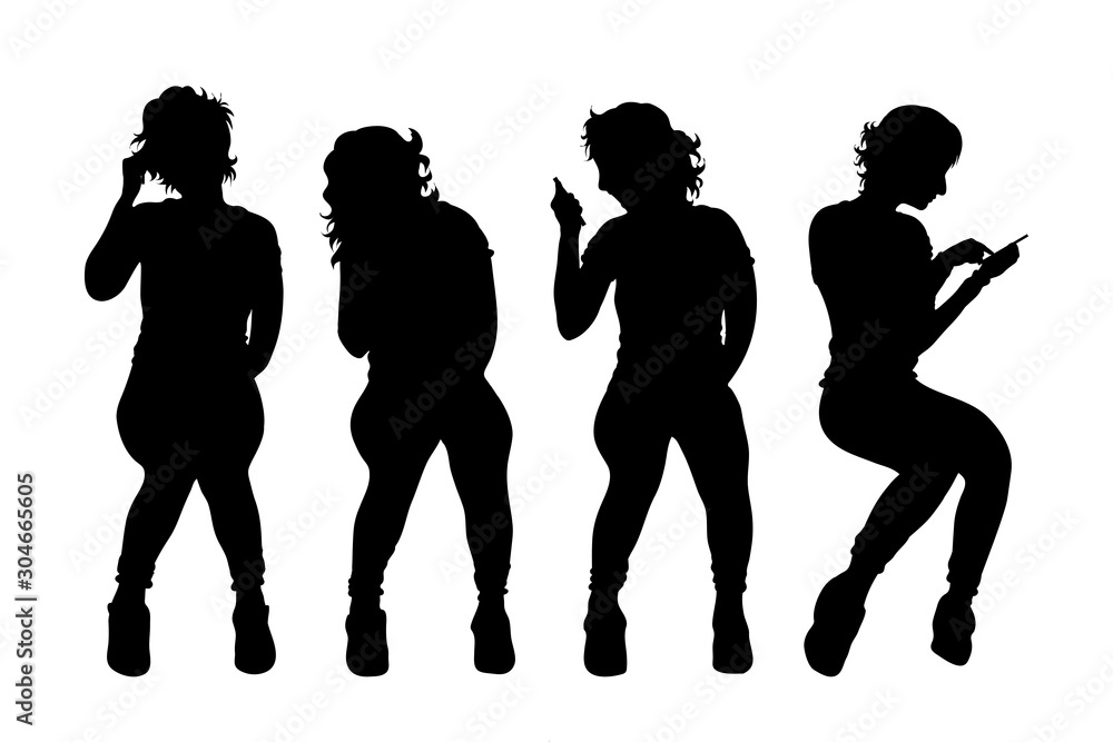 Female Step Team Silhouette
