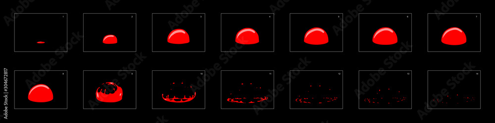 Bubble blast animation effect. fire bubble animation. bubble blast ...