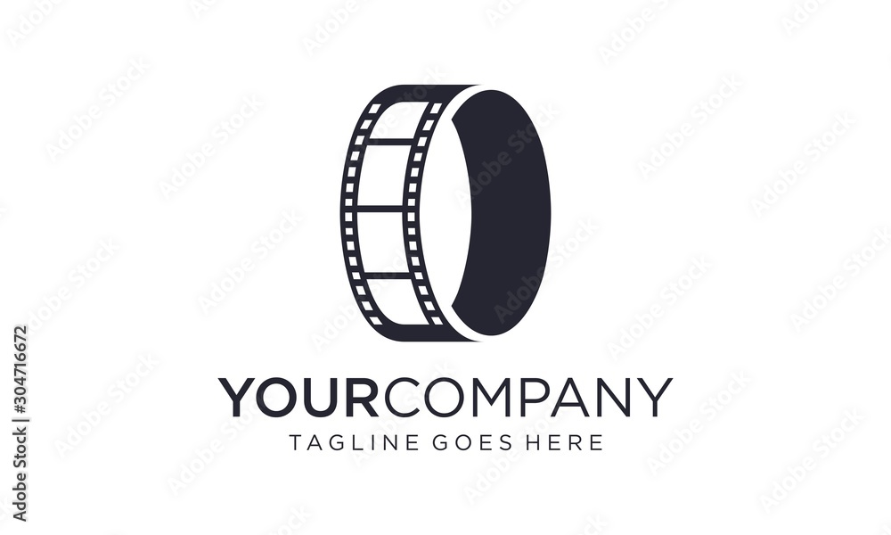Creative film reel for logo designs vector Stock Vector | Adobe Stock