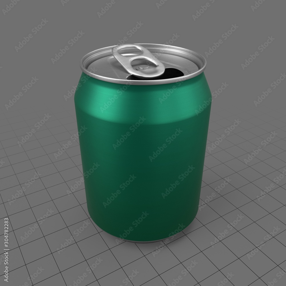 Open 250 ml beverage can Stock 3D asset | Adobe Stock