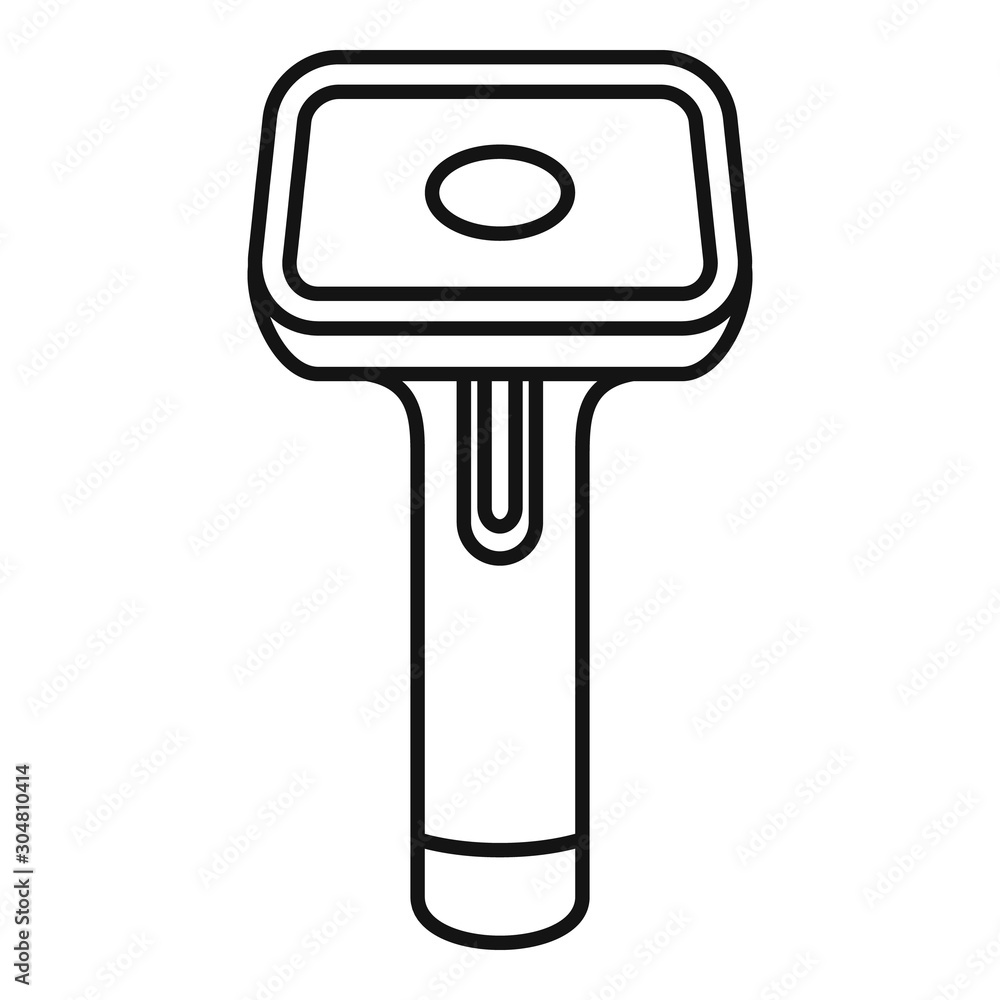 Supermarket barcode scanner icon. Outline supermarket barcode scanner ...