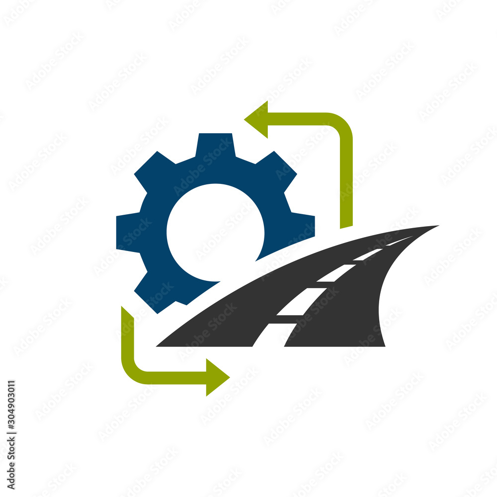 road construction logo road maintenance creative sign concept. Paving ...