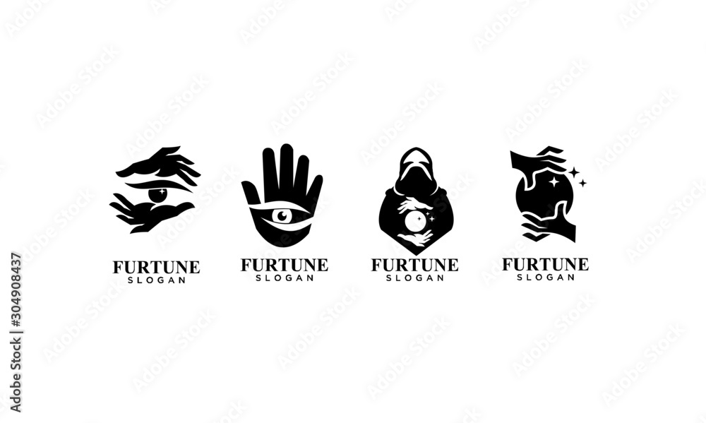 set of fortune teller logo icon design vector illustration Stock Vector ...