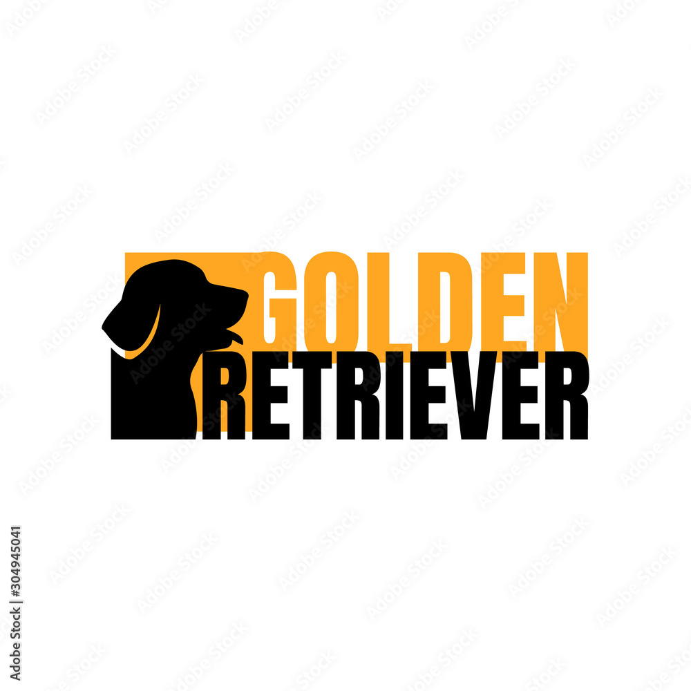 silhouette of golden retriever dog logo vector. stylish golden ...