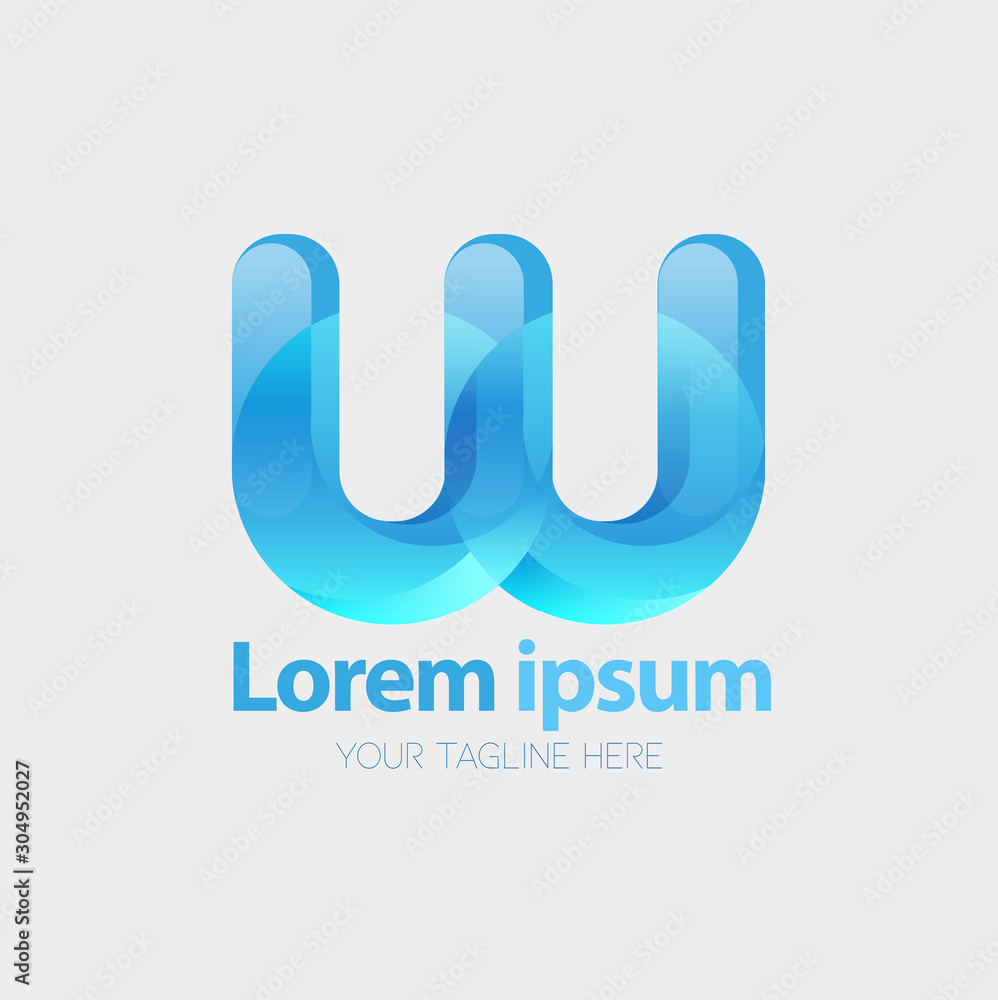 Vector abstract, Modification of letter W as a symbol or logo of ...