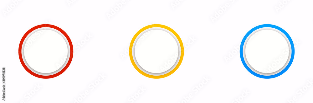 3 components chart make up something. Modern business circle ...