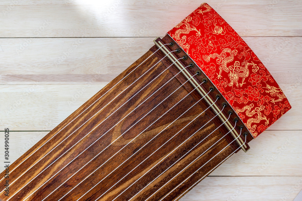 KOTO,Japanese harp,Japanese traditional instrument . Stock Photo ...