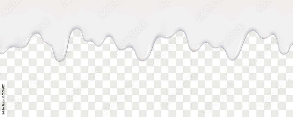 Realistic liquid cream on transparent background Stock Vector | Adobe Stock