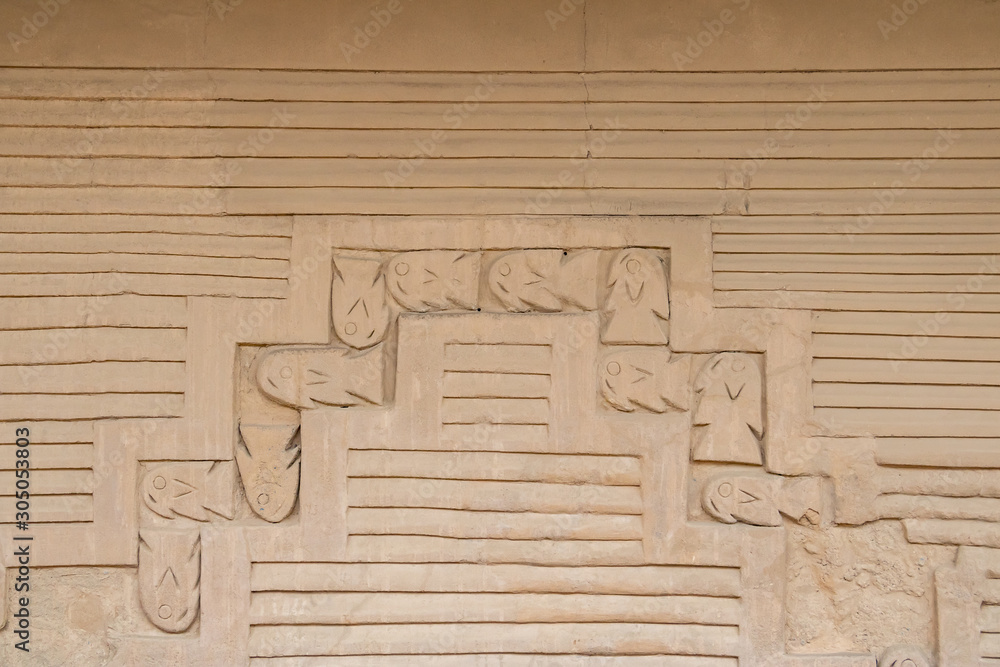 Ancient pre-Columbian symbols of the South American Chimu culture in ...