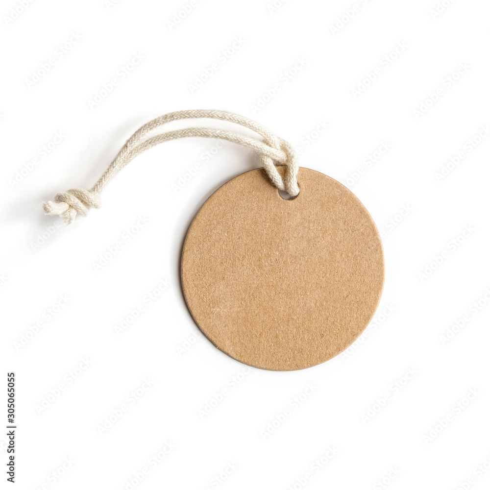 Blank cardboard price tag isolated on white background, front view ...