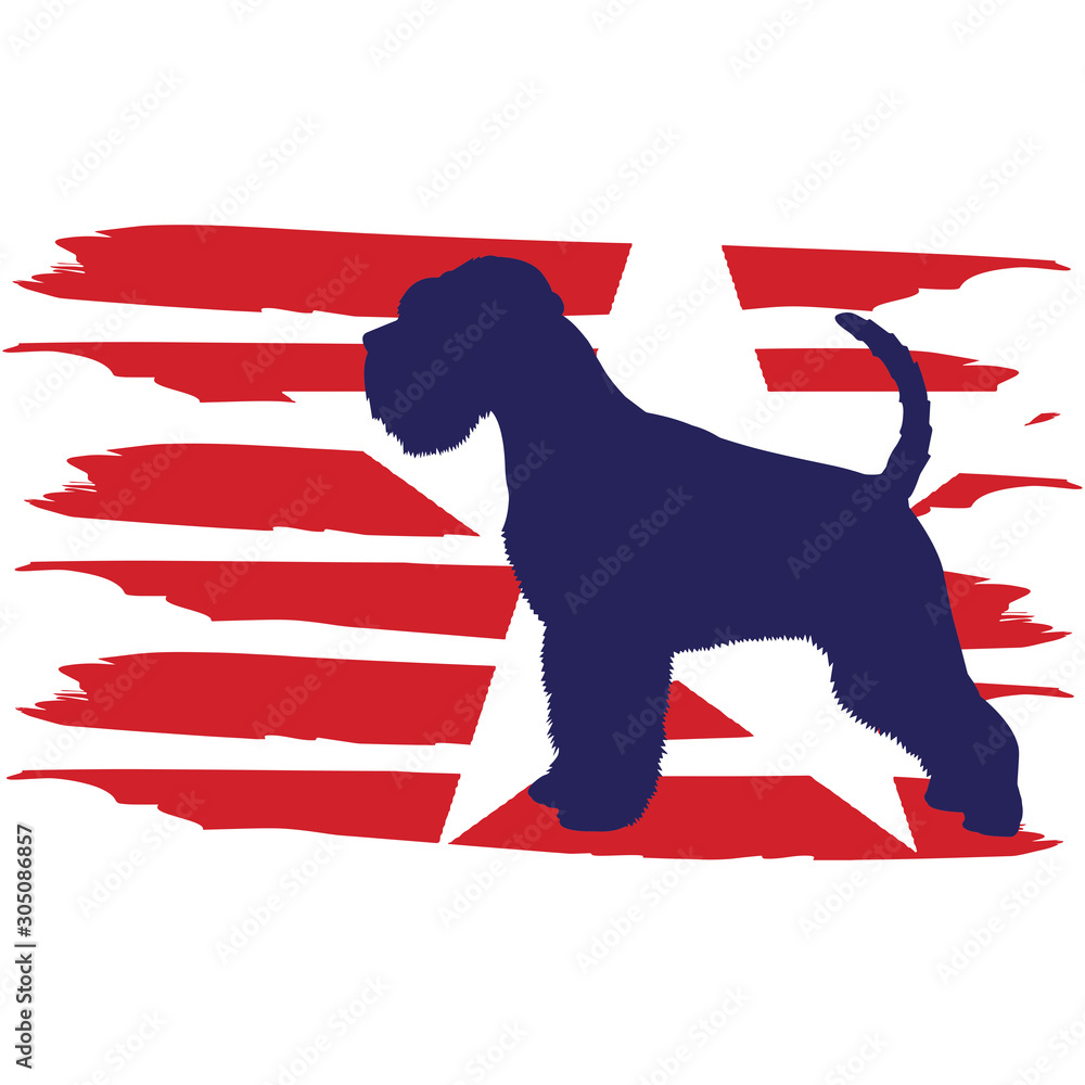 Miniature Schnauzer Dog flag, American Flag, Fourth of July, 4th of ...
