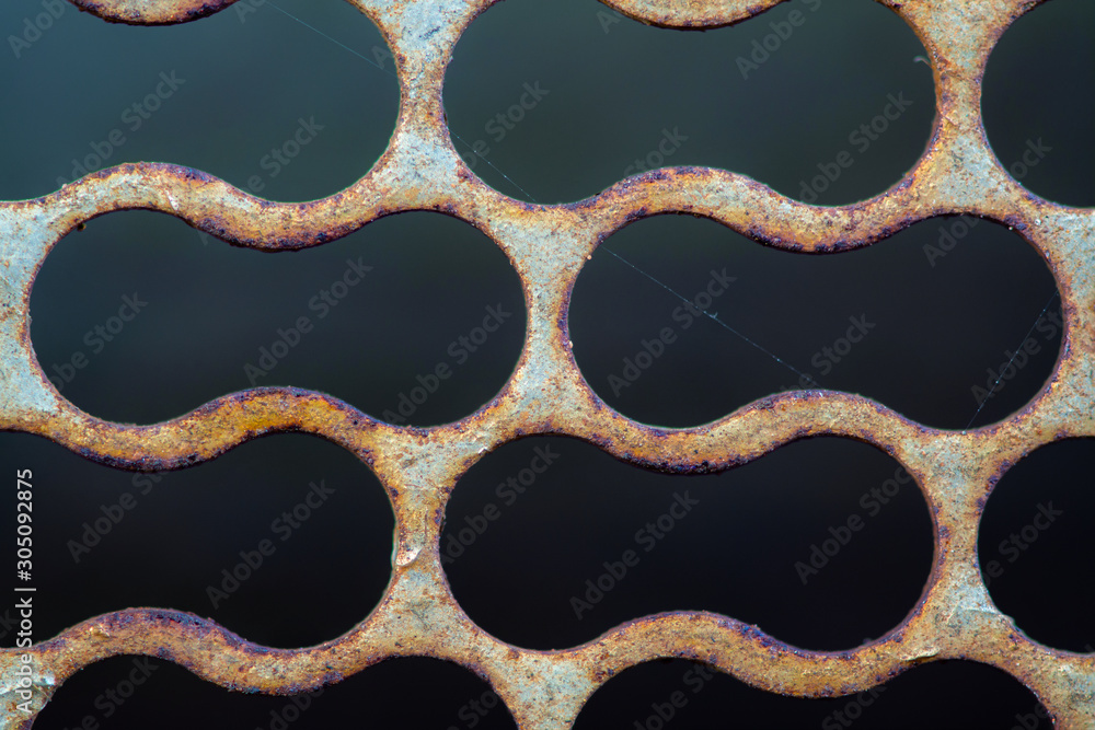 Mousetrap cage or rat trap cage was covered with rust and corrosion ...