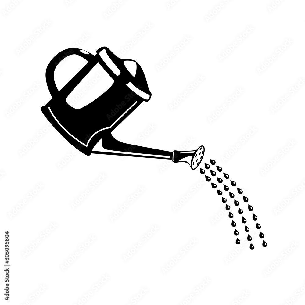 Watering Can Clipart Black And White